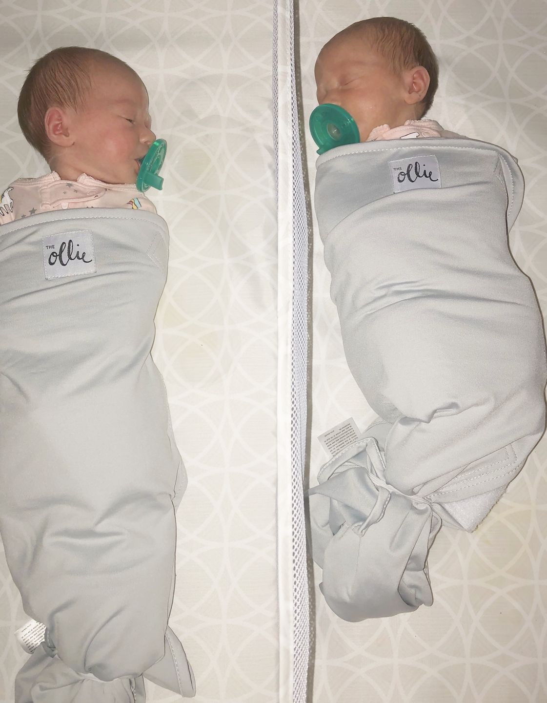 This swaddle is a life saver as both girls are able to wiggle their ...