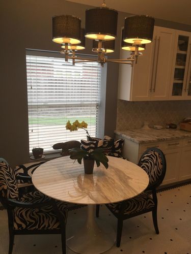 Very nice elegant table, assembled easily.