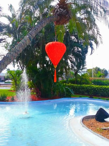 Diamond Shaped Extra Large Red Vietnamese Silk Lantern Lanterns ...