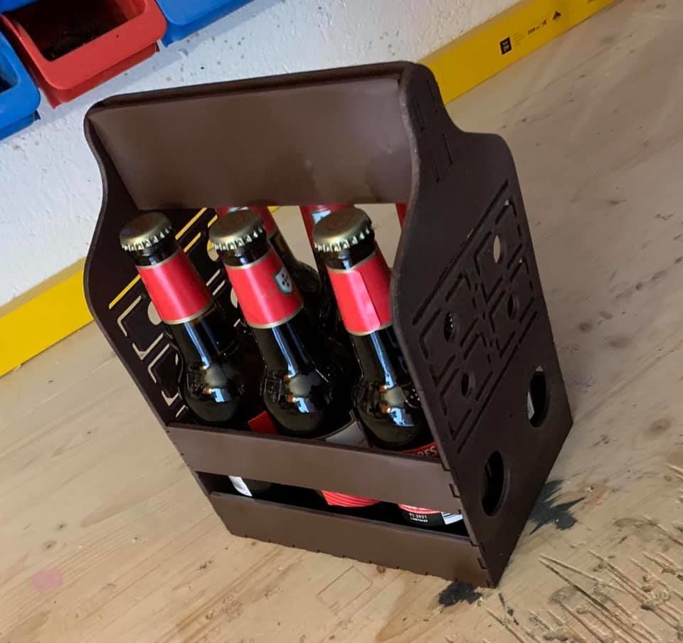Wooden beer carriage case 4 mm laser cutting