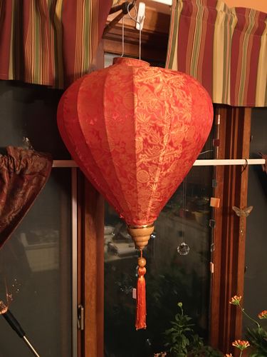 Diamond Shaped Extra Large Red Vietnamese Silk Lantern Lanterns ...