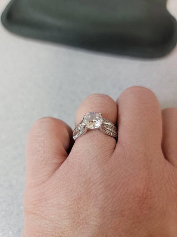 I'm very rough on rings and this is holding up very well, cleans up easy, and shines always.