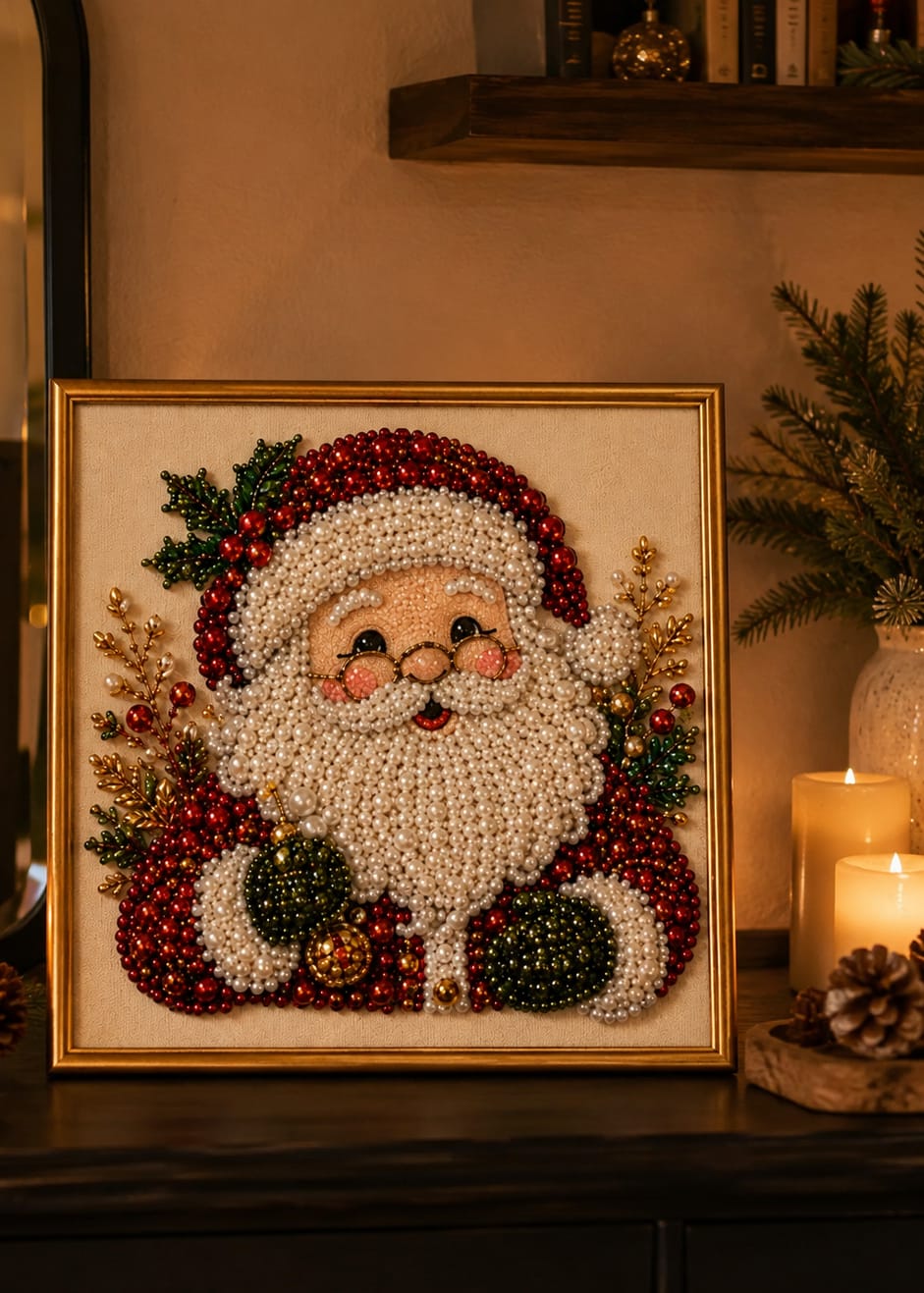 Relaxing & Beginner-Friendly - DIY Christmas Pearl Diamond Painting Art Kit
