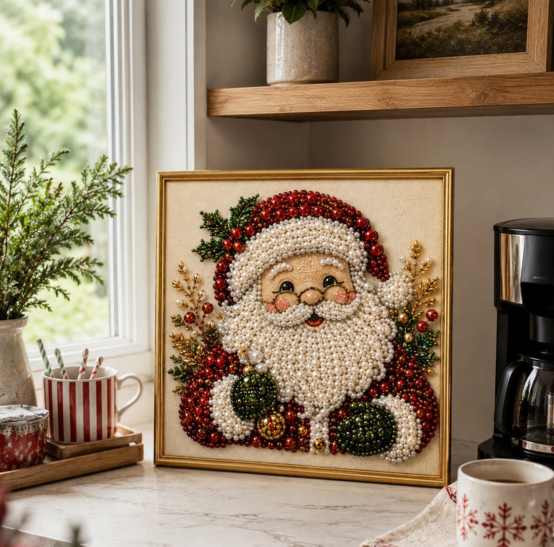 Relaxing & Beginner-Friendly - DIY Christmas Pearl Diamond Painting Art Kit